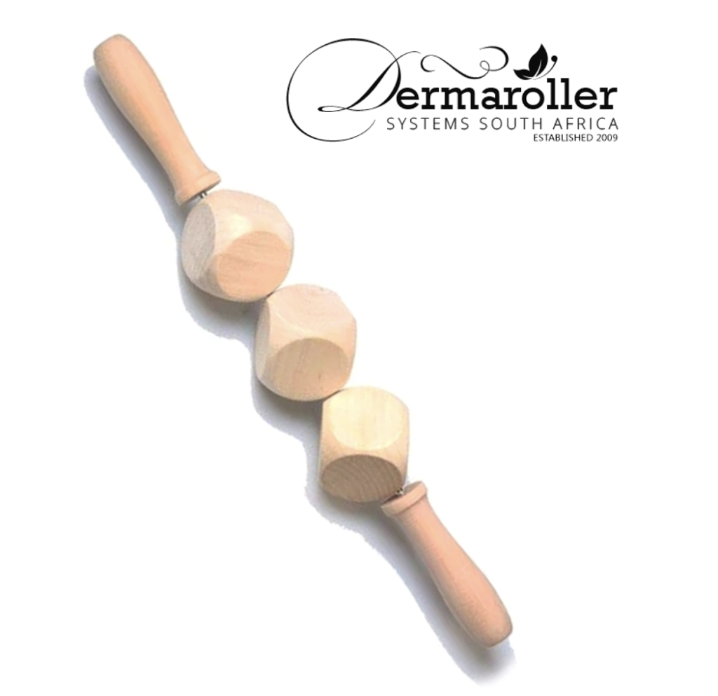 Wooden Fascia Massager 3 Dice Roller Head Derma Roller Systems Sa 8988